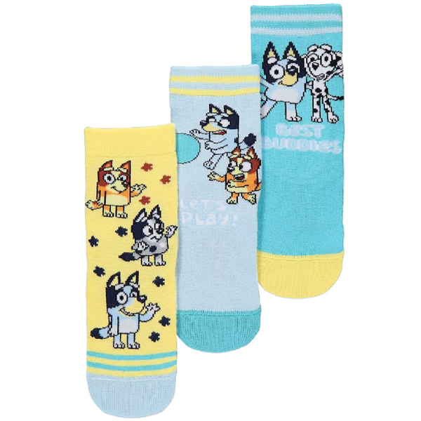Bluey | 3 Pack Crew Socks | Little Gecko