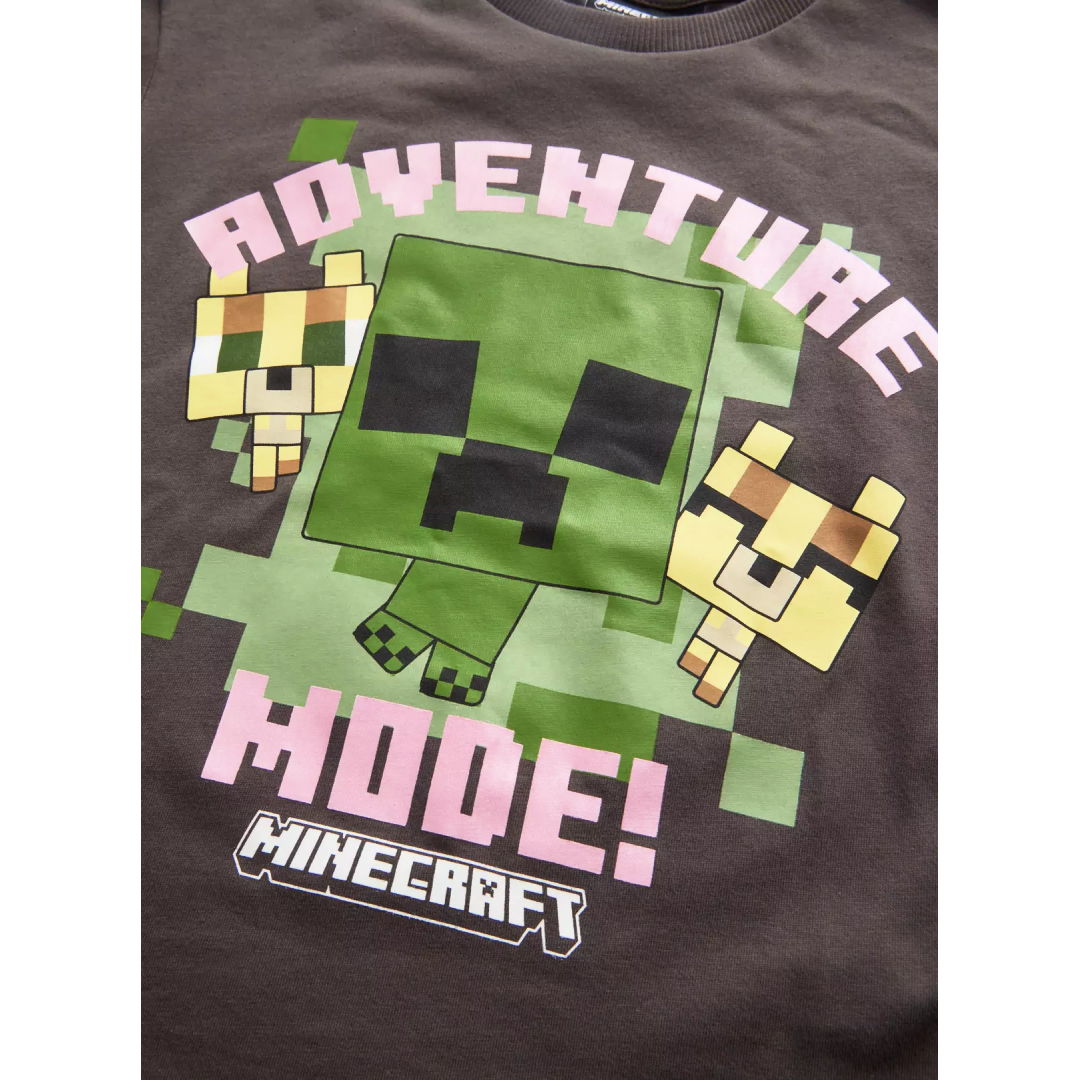 Minecraft | Adventure Mode Short Sleeve T-Shirt | Little Gecko