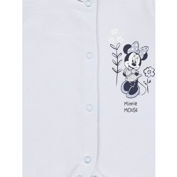Minnie Mouse | 3pk Blue/Navy/White Floral Print Onesies | Little Gecko